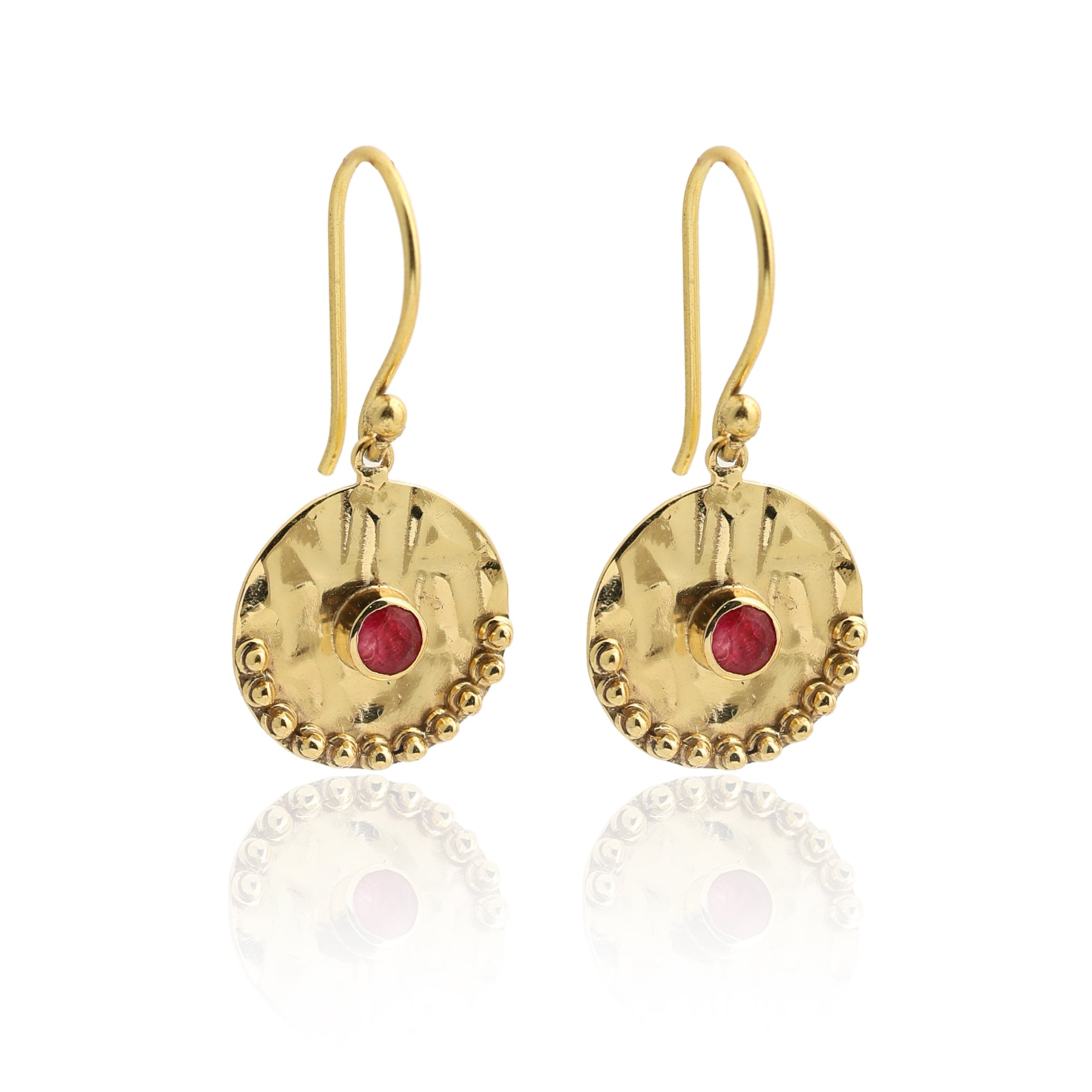 Aura Rosaline Gemstone Earrings - Ruby – Susan Rose